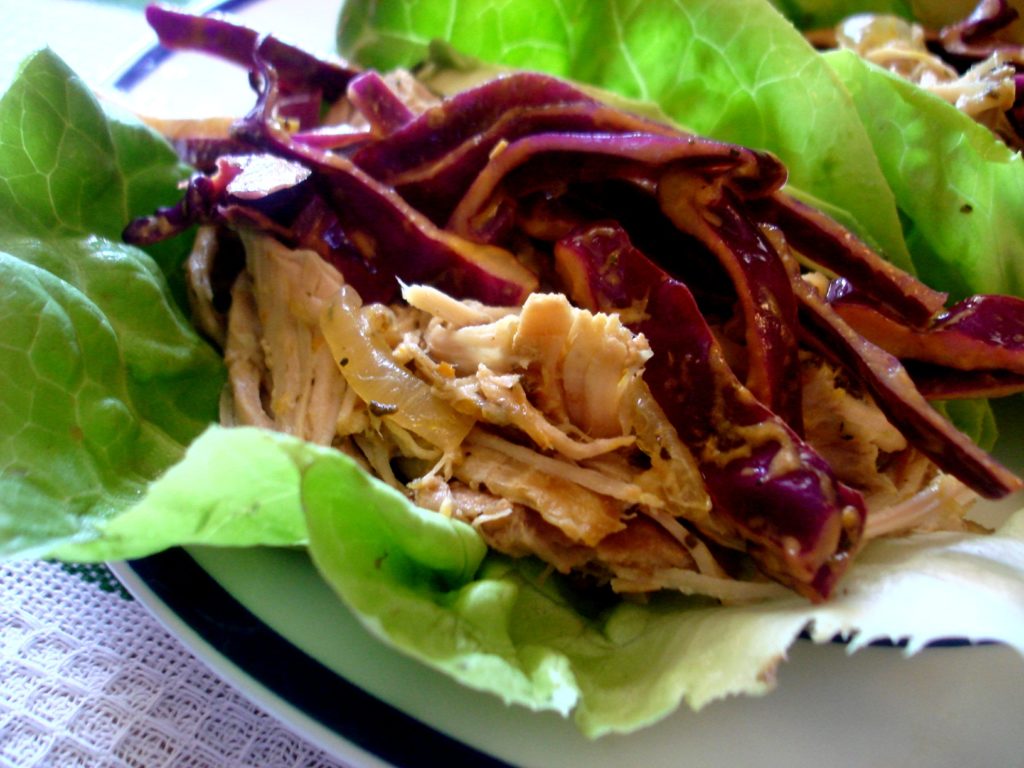 Crockpot Cuban Pork Lettuce Wraps - PaleOMG
