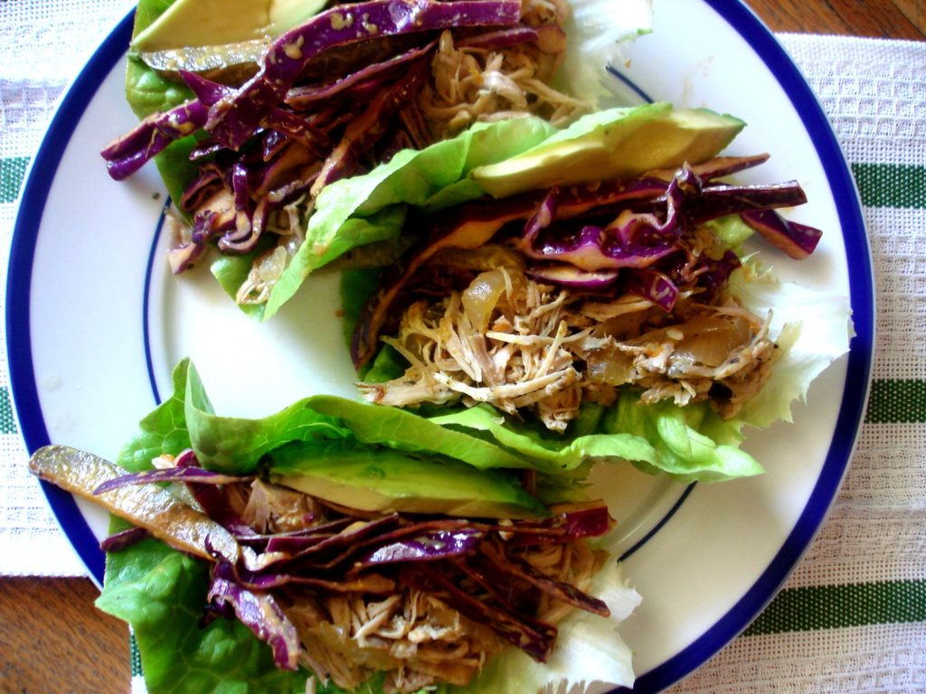 Crockpot Cuban Pork Lettuce Wraps - PaleOMG