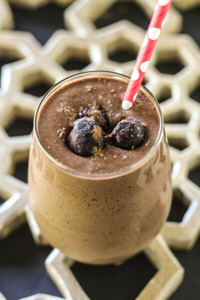 Chocolate Chia Cherry Protein Shake - PaleOMG