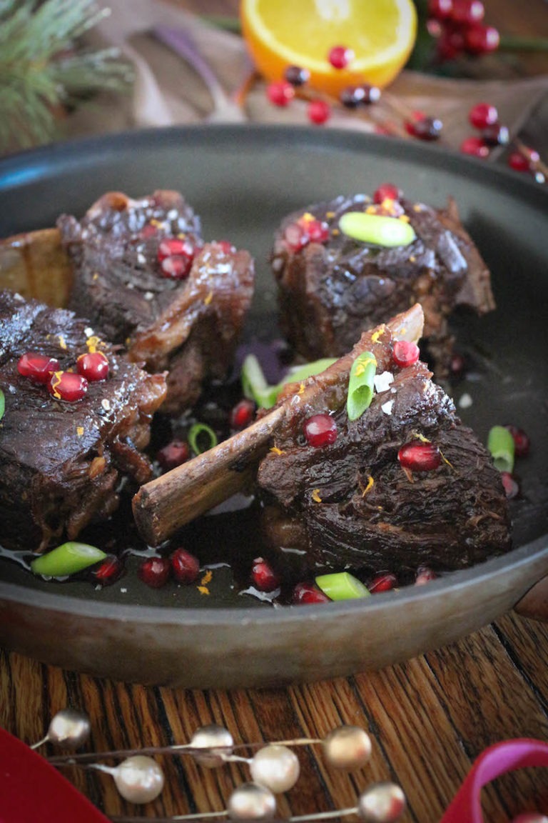 Maple Pomegranate Glazed Short Ribs - PaleOMG