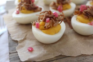 Pulled Pork Deviled Eggs - PaleOMG