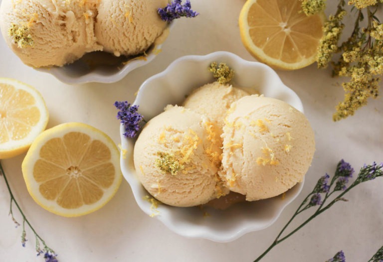 Lemon Curd Custard Ice Cream - PaleOMG