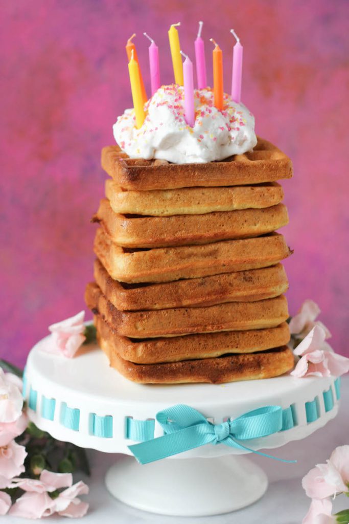 Birthday Cake Waffles - PaleOMG