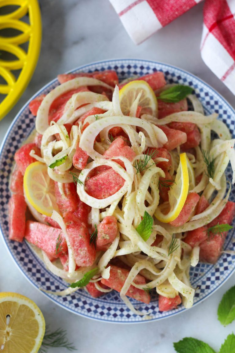 Watermelon & Fennel Mint Salad - PaleOMG