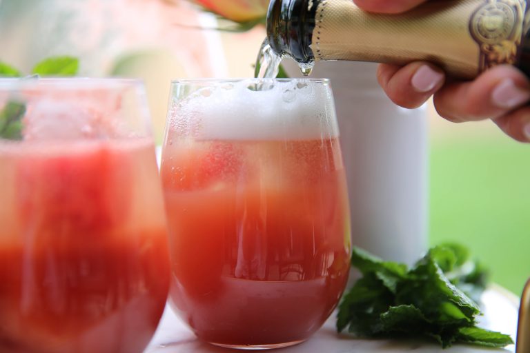 Watermelon Mint Prosecco Punch - PaleOMG
