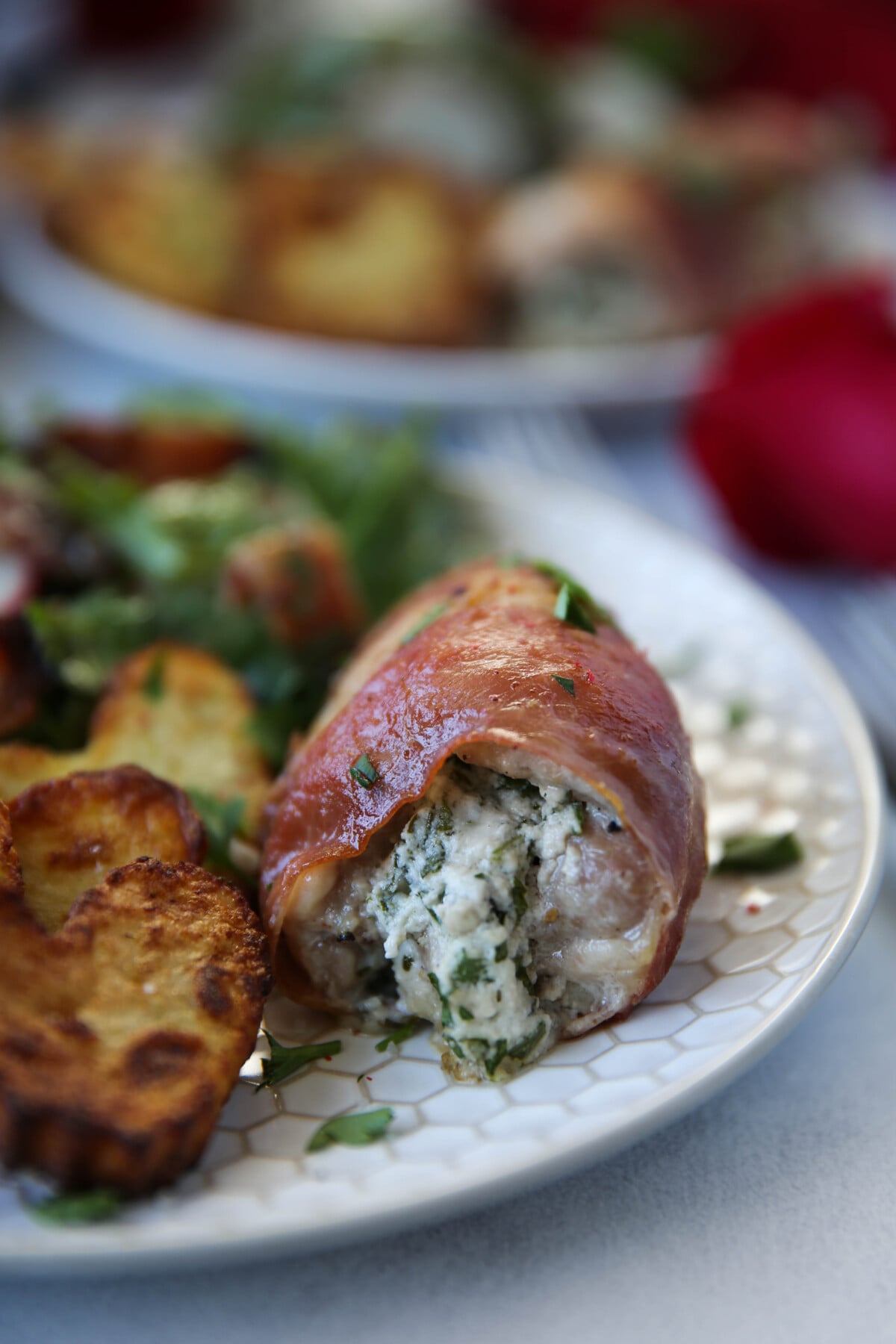 Stuffed Prosciutto Wrapped Chicken Valentine’s Day Dinner - PaleOMG