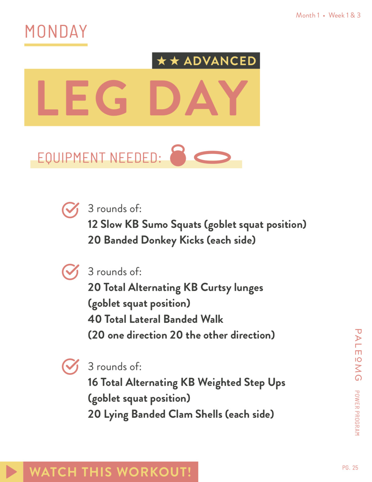 Day 1 Sample Workout From Power Program - PaleOMG