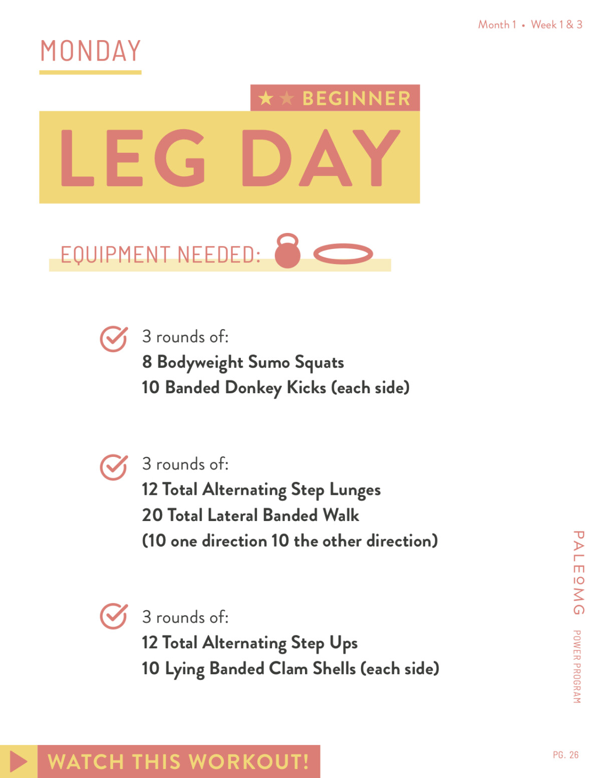 Day 1 Sample Workout From Power Program - PaleOMG