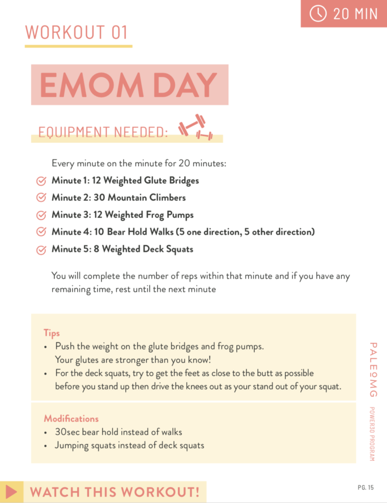 Monday Motivation - Sample Workout from the Power30 Program - PaleOMG