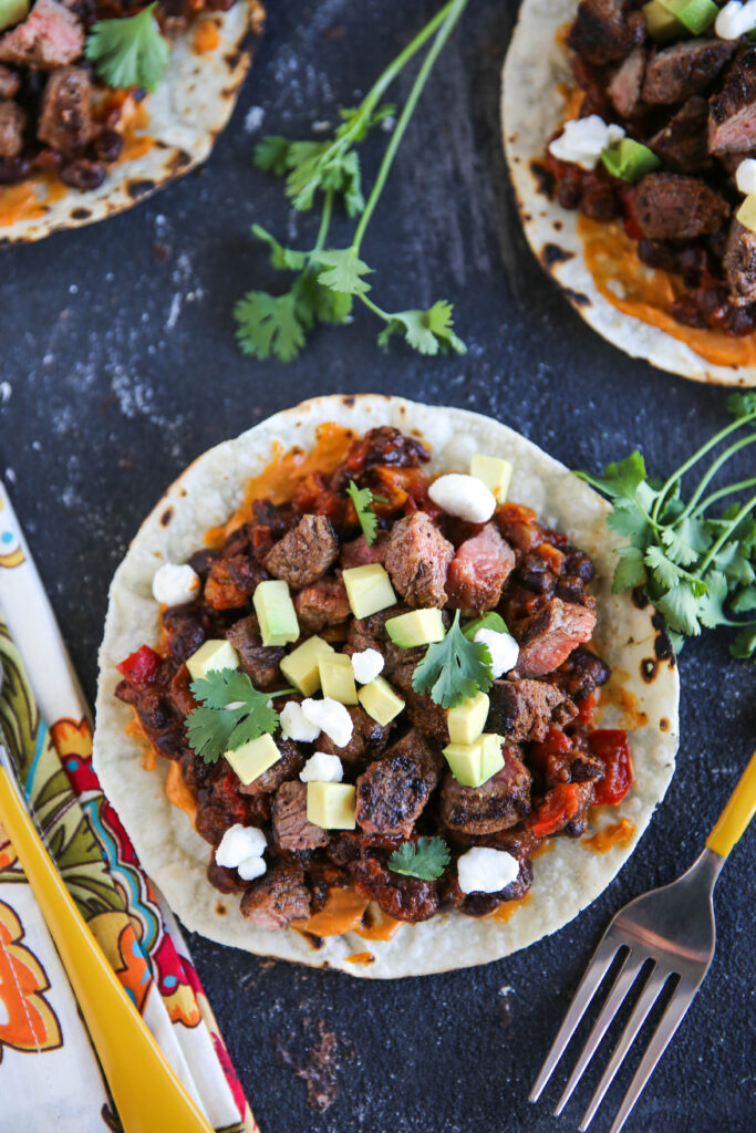 Steak & Bean Tostadas - PaleOMG