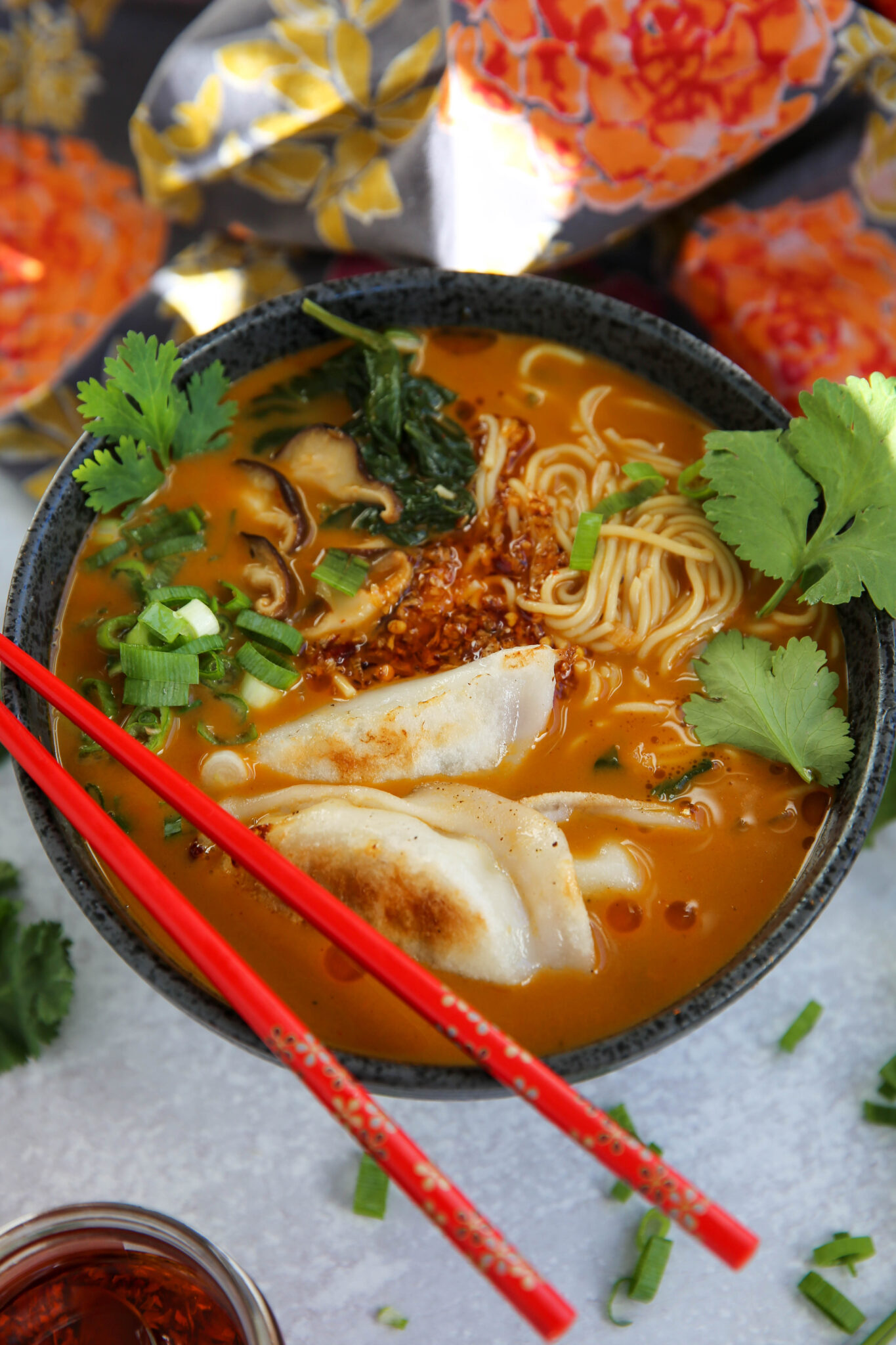 Thai Curry Potsticker Ramen - PaleOMG