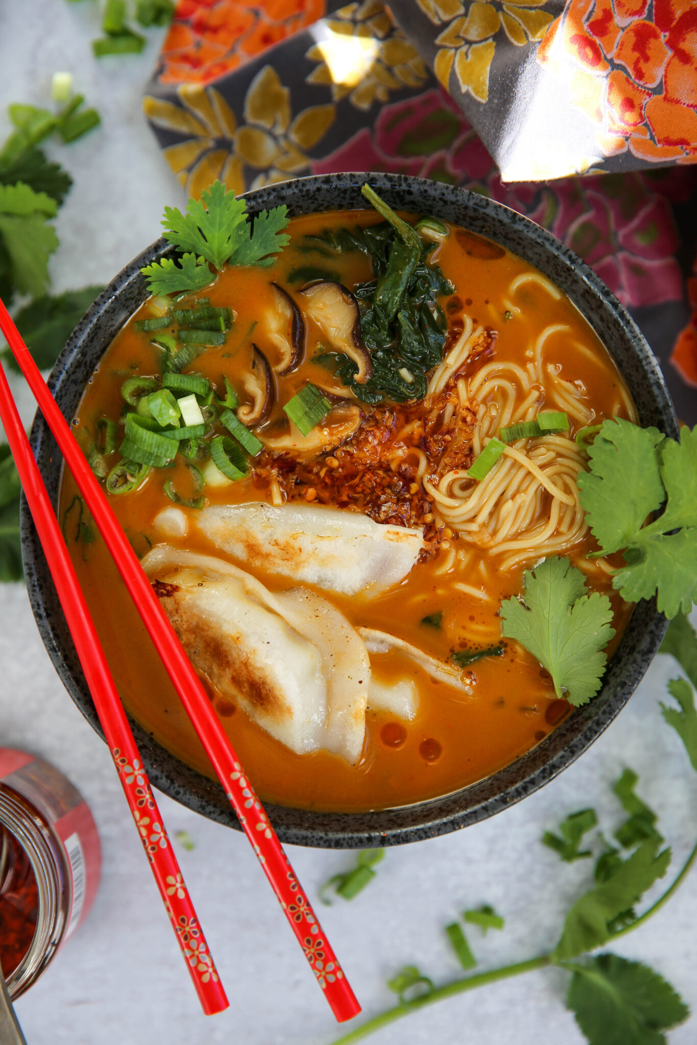 Thai Curry Potsticker Ramen - PaleOMG