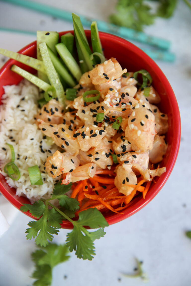 15-Minute Shrimp Poke Bowls - PaleOMG