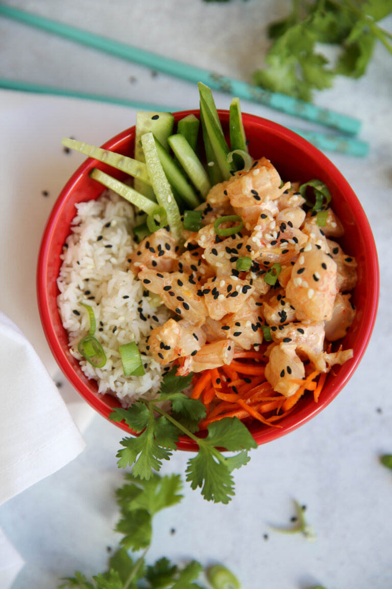15-Minute Shrimp Poke Bowls - PaleOMG