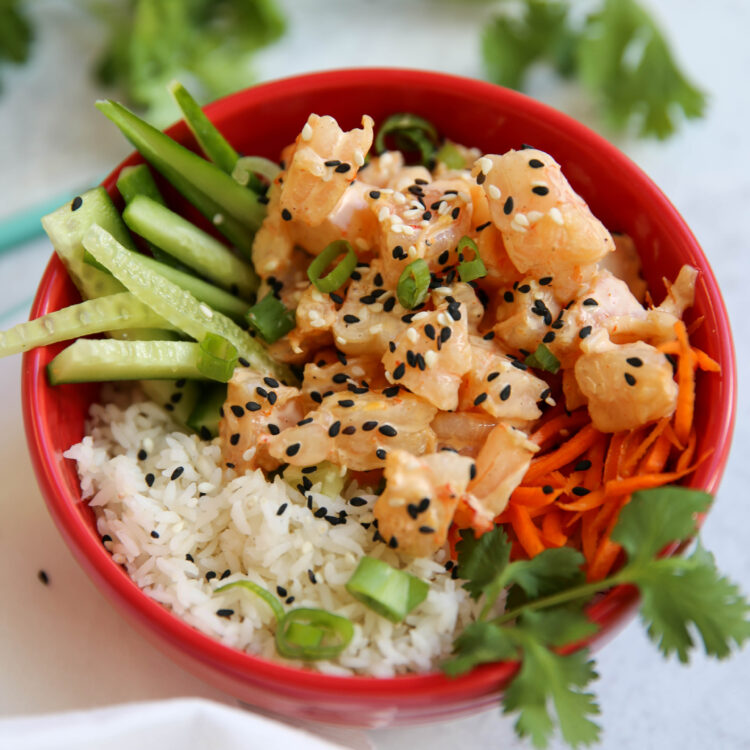 15-Minute Shrimp Poke Bowls - PaleOMG