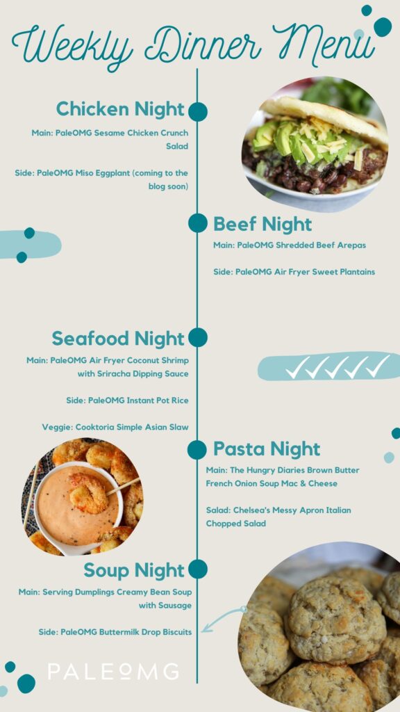 Weekly Dinner Menu - PaleOMG