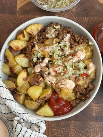 The Absolute Best Burger Bowl with Potatoes - PaleOMG